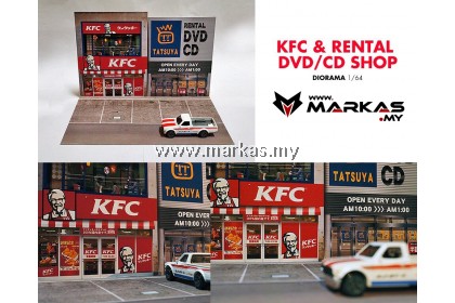 DIORAMA 1/64 - KFC & RENTAL CD/DVD SHOP