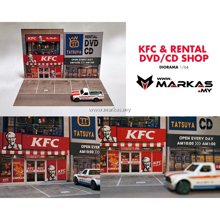 DIORAMA 1/64 - KFC & RENTAL CD/DVD SHOP