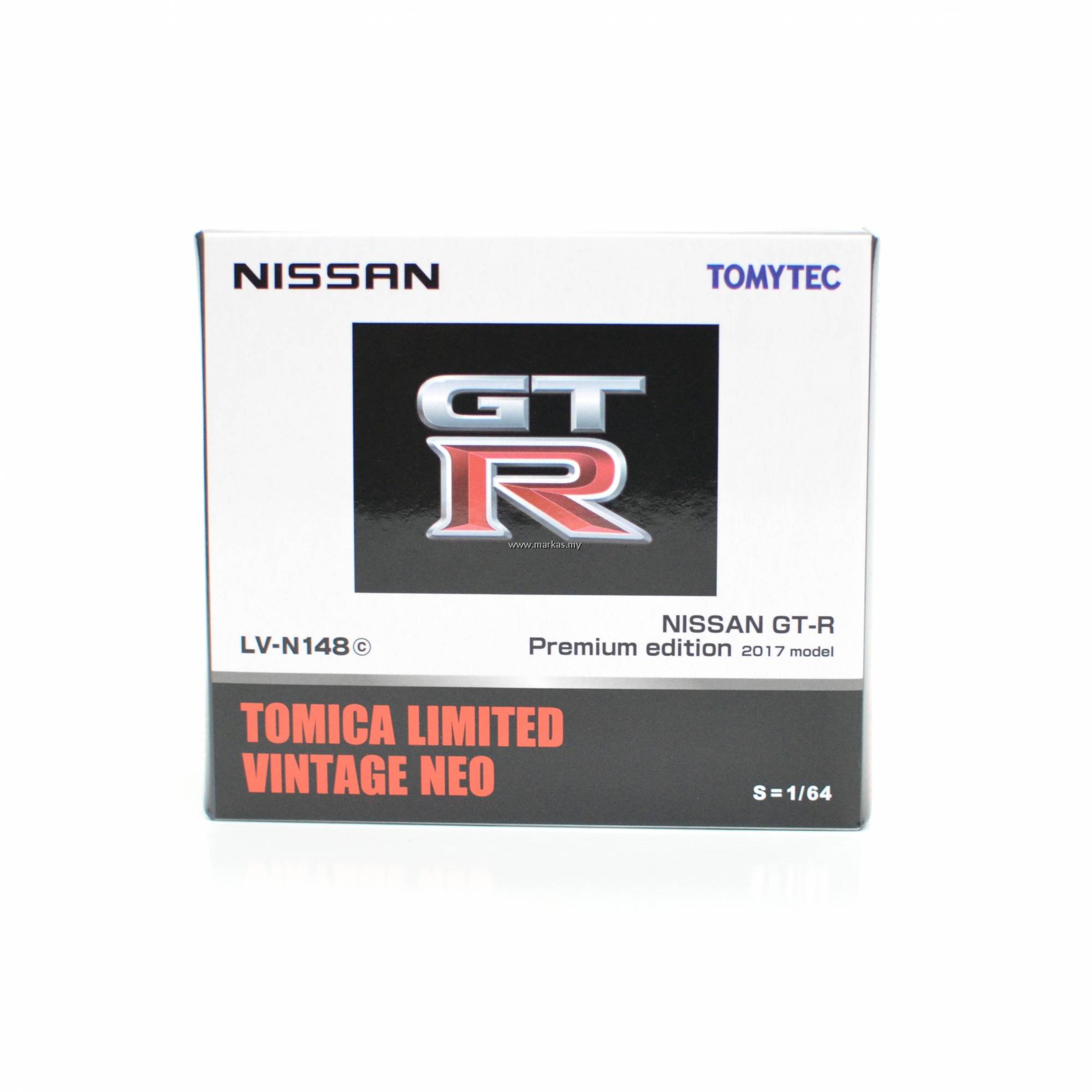 TOMICA LIMITED VINTAGE NEO LV-N148C NISSAN GT-R PREMIUM EDITION 2017 MODEL (WHITE)