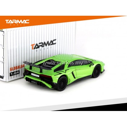 TARMAC WORKS GLOBAL64 1/64 LAMBORGHINI AVENTADOR SV - VERDE ITHACA METALLIC