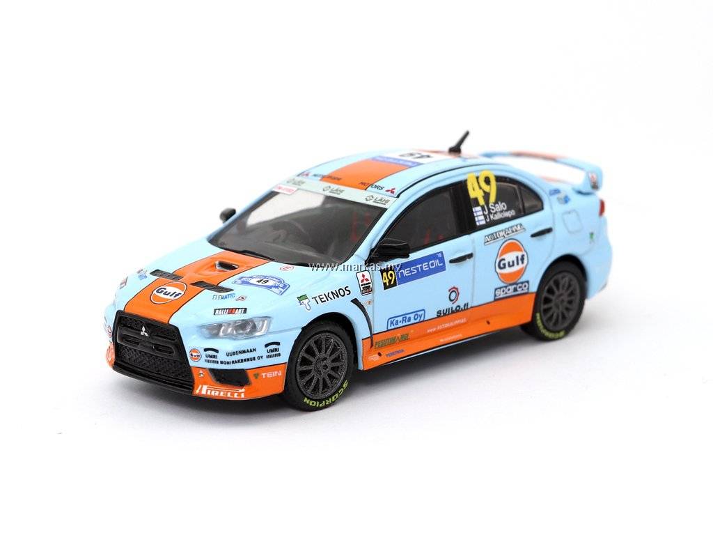 TARMAC WORKS 1/64 MITSUBISHI LANCER EVO X RALLY FINLAND 2010