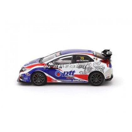 TARMAC WORKS 1/64 HONDA CIVIC TYPE R FK2 TCR ASIA 2017 TIN SRITAO ...