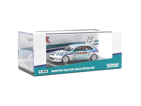 TARMAC WORKS 1/64 HONDA CIVIC TYPE R EK9 MACAU CTM CUP 2003 AO CHI HONG ...