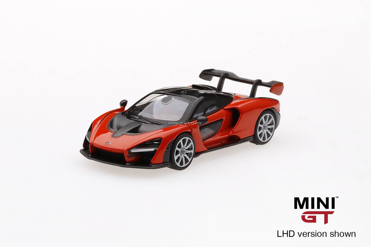 MINI GT 1/64 MCLAREN SENNA MIRA ORANGE (RHD)