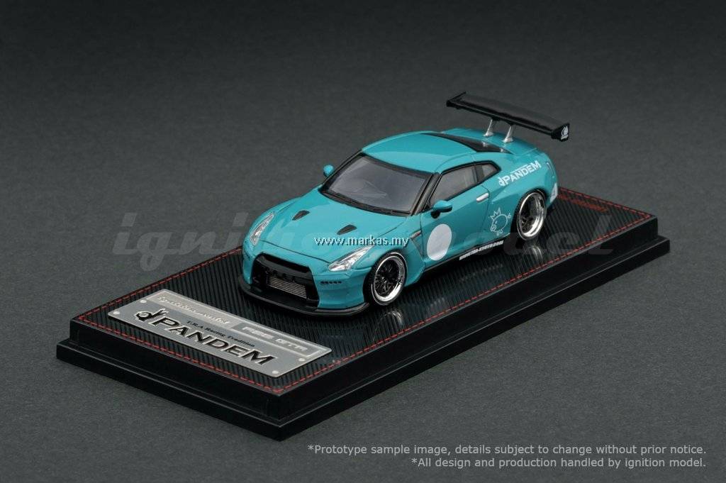 IGNITION MODEL 1/64 PANDEM R35 GT-R TURQUOISE BLUE - TARMAC WORKS ...