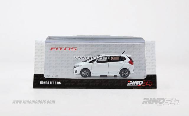 INNO MODELS INNO64 1/64 HONDA FIT 3 RS WHITE W/ SEPERATE DECALS & WHEELS