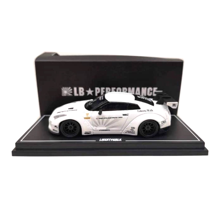 LB PERFORMANCE 1/64 LIBERTY WALK NISSAN GT-R R35 WHITE
