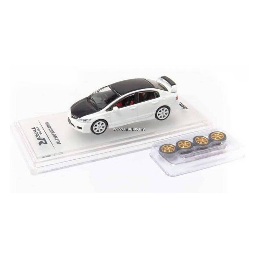 INNO MODELS INNO64 1/64 HONDA CIVIC TYPE-R FD2 WHITE W/ CARBON BONNET AND ROOF TOP - HONG KONG ...