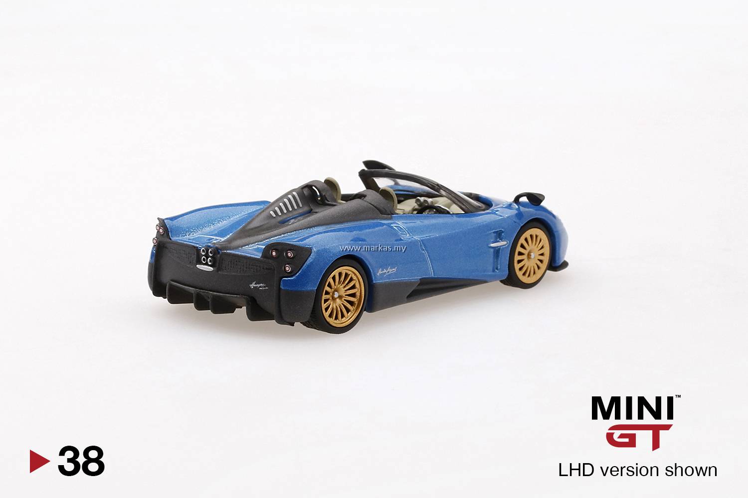 MINI GT 1/64 PAGANI HUAYRA ROADSTER BLUE FRANCIA (RHD)