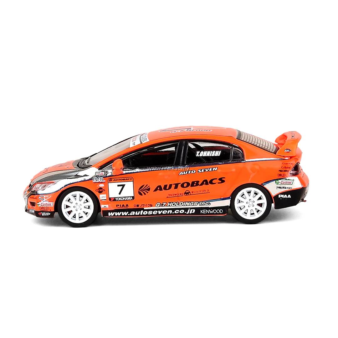INNO MODELS INNO64 1/64 HONDA CIVIC TYPE-R FD2 #7 AUTOBACS MUGEN POWERCUP CIVIC ONE MAKE RACE 2012