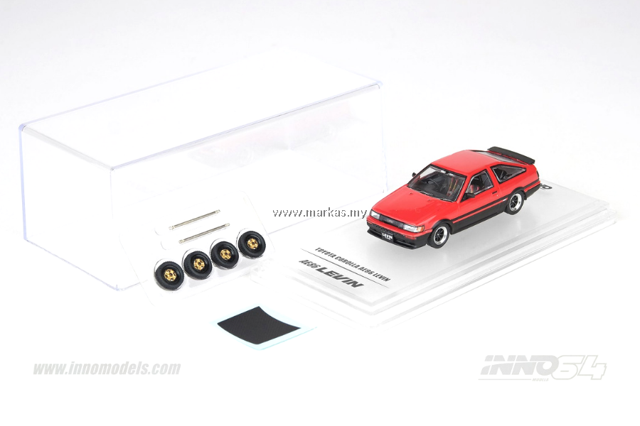 INNO MODELS INNO64 1/64 JAPAN EXCLUSIVE -TOYOTA COROLLA AE86 LEVIN RED ...