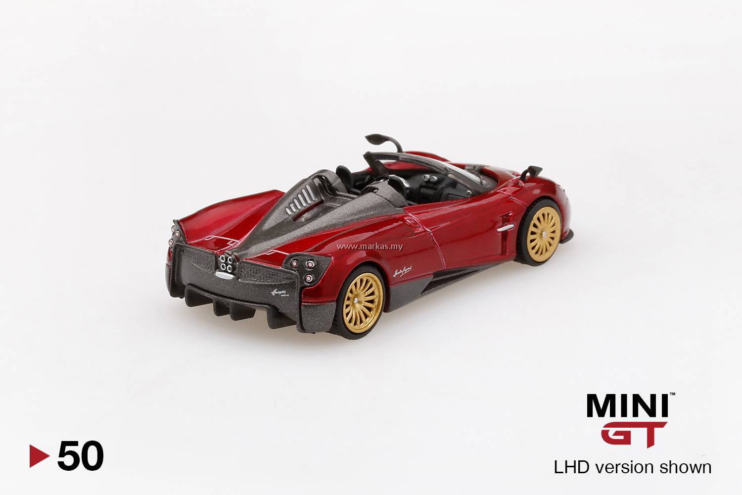 MINI GT 1/64 #50 PAGANI HUARYA ROADSTER ROSSO MONZA (RHD)