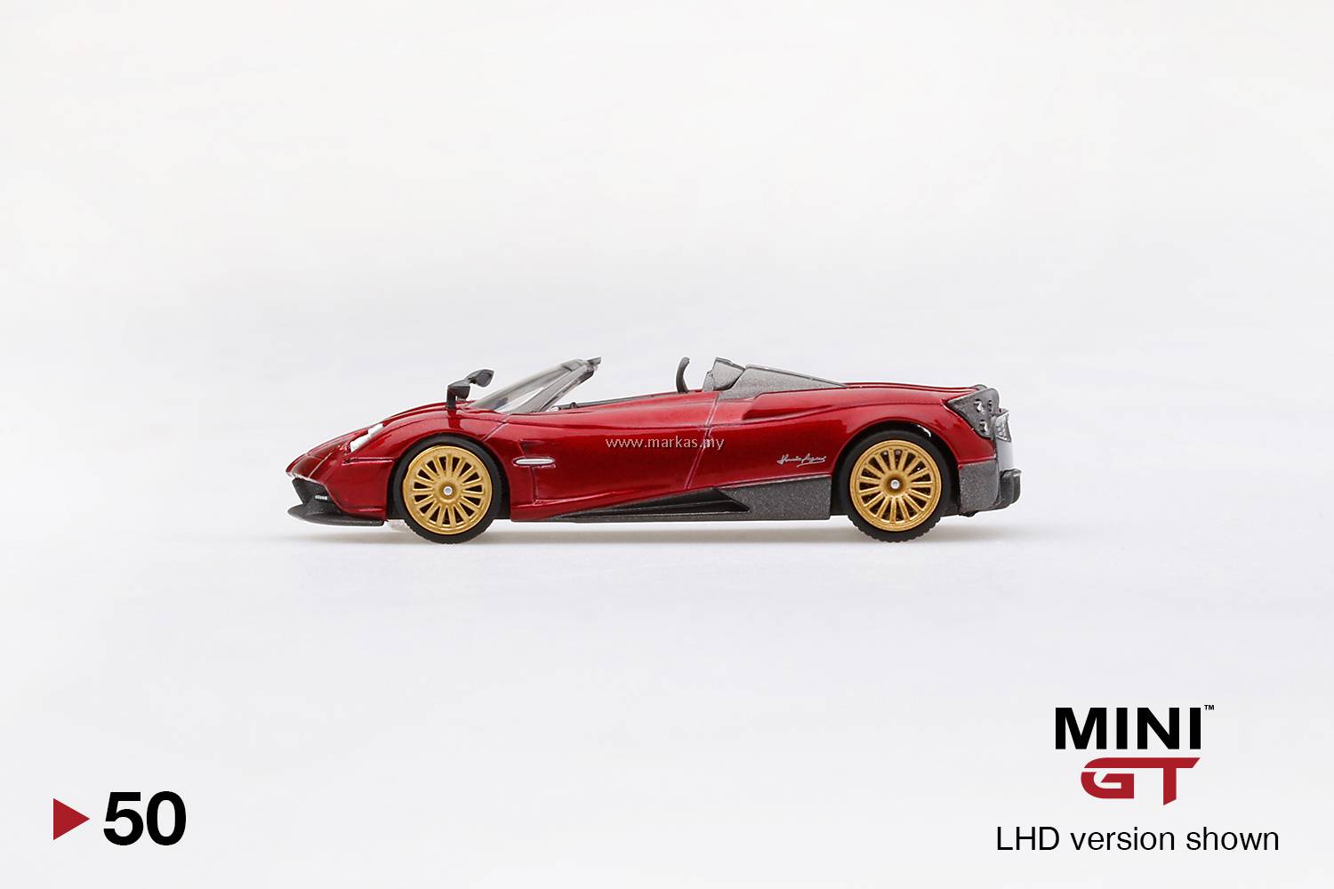 MINI GT 1/64 #50 PAGANI HUARYA ROADSTER ROSSO MONZA (RHD)