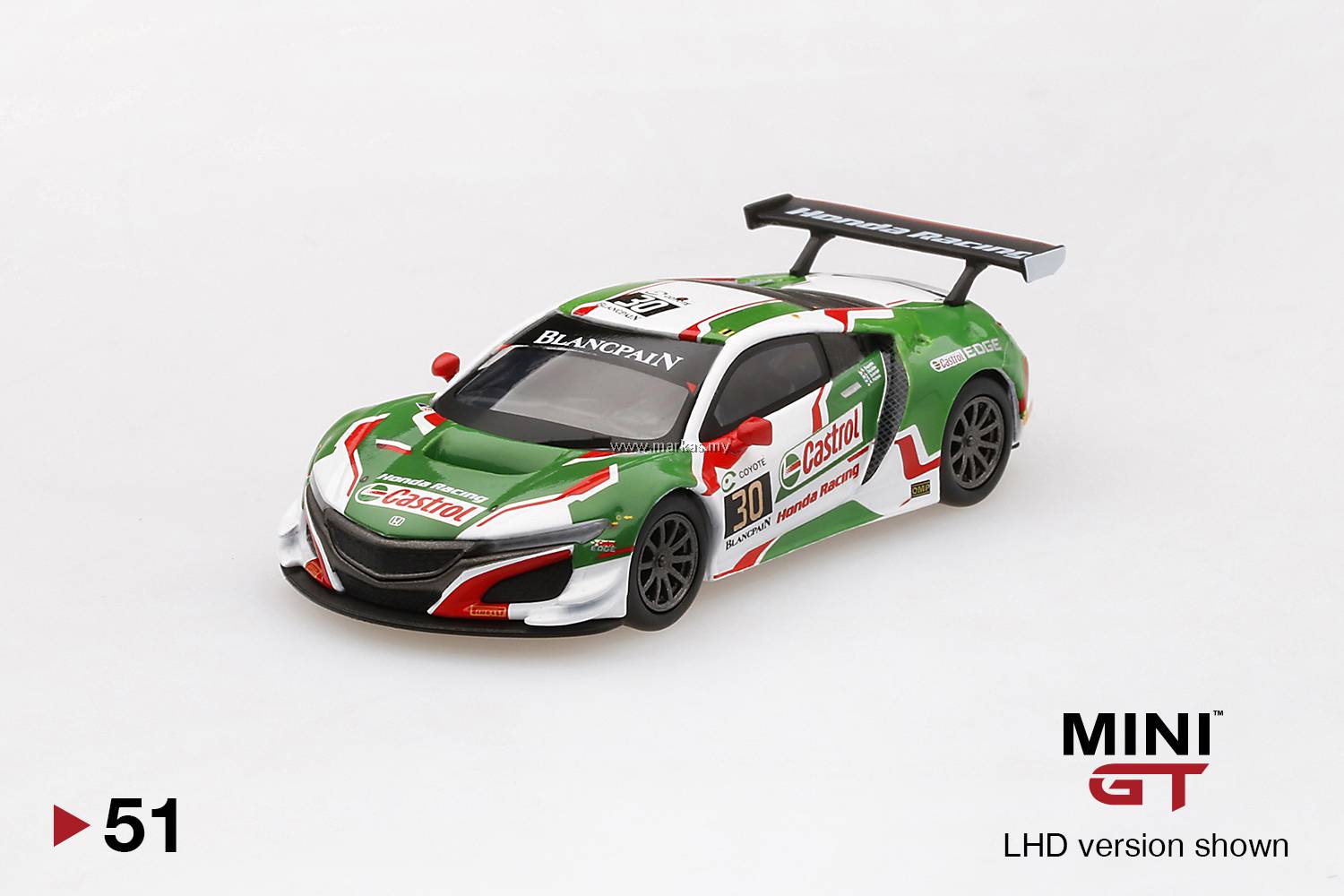 MINI GT 1/64 #51 HONDA NSX GT3 #30 24 HOURS OF SPA 2018 HONDA RACING (LHD)