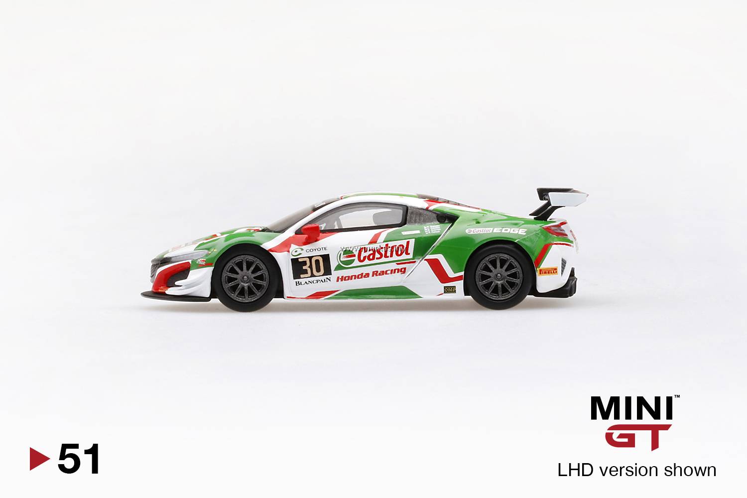 MINI GT 1/64 #51 HONDA NSX GT3 #30 24 HOURS OF SPA 2018 HONDA RACING (LHD)
