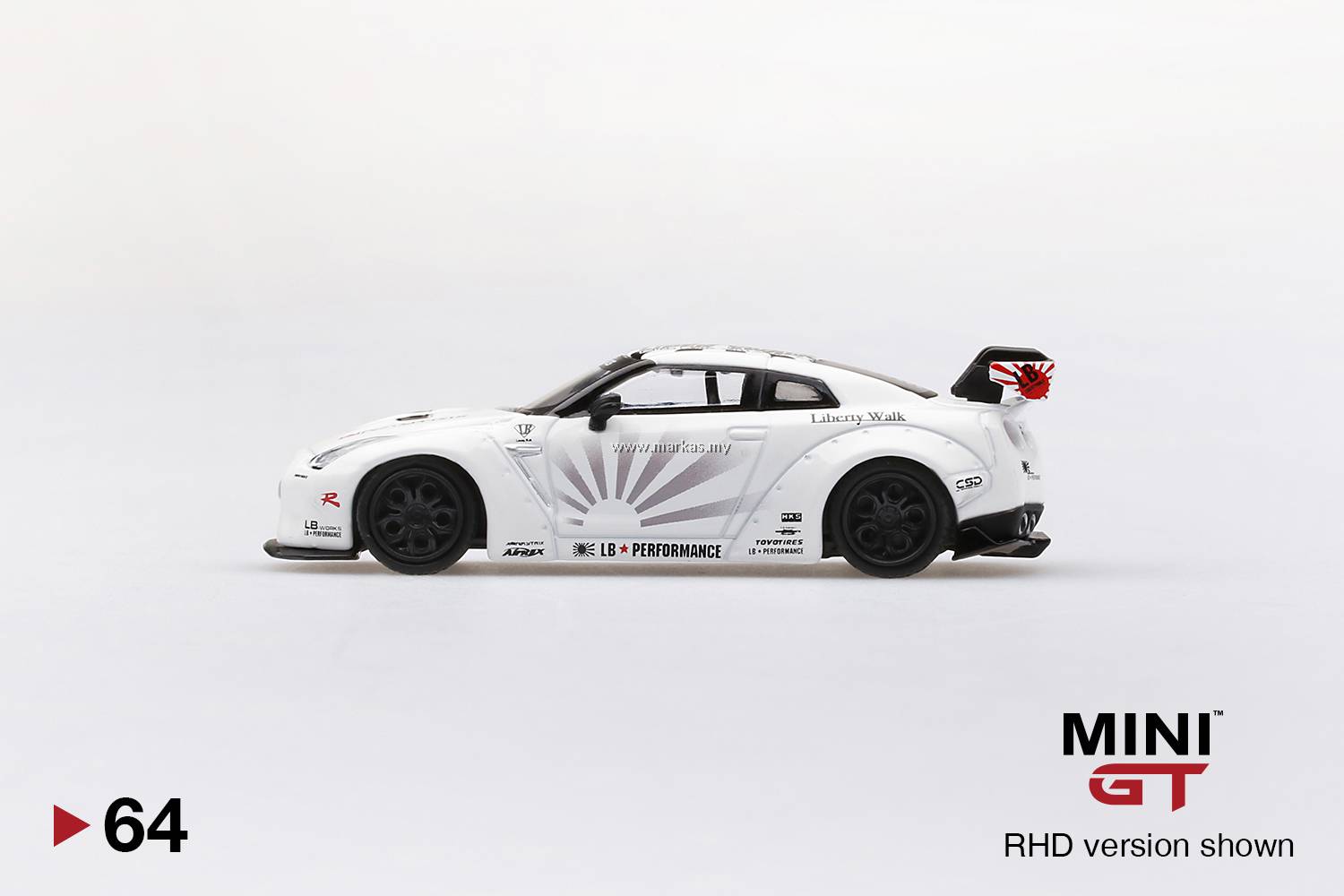MINI GT 1/64 #64 LB WORKS NISSAN GT-R R35 TYPE 1 REAR WING VERS 1+ 2 ...