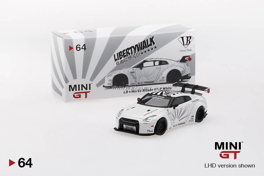 MINI GT 1/64 #64 LB WORKS NISSAN GT-R R35 TYPE 1 REAR WING VERS 1+ 2 ...