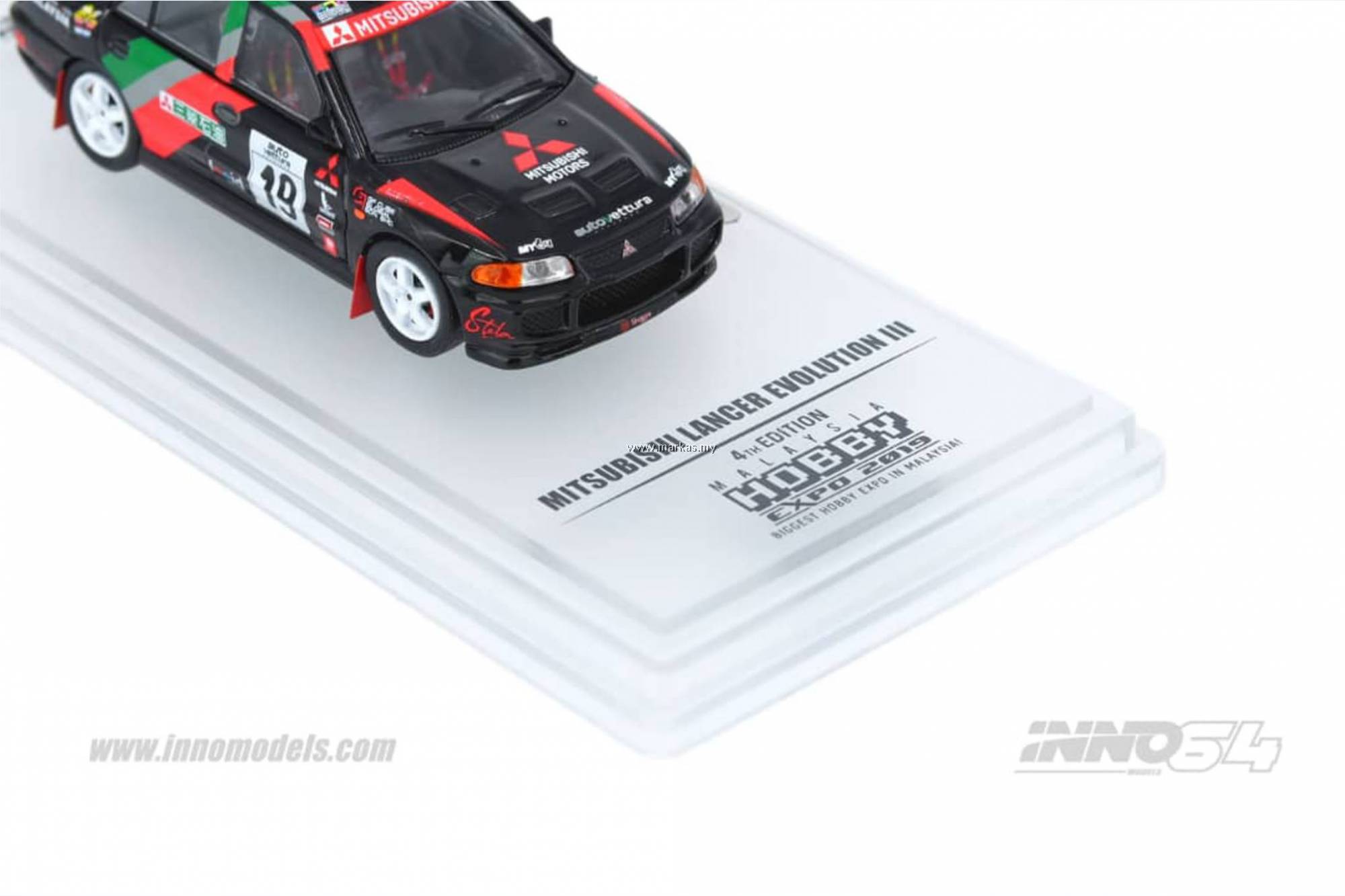 INNO MODELS INNO64 1/64 MHX EXCLUSIVE MITSUBISHI EVO III WITH MHX DECALS