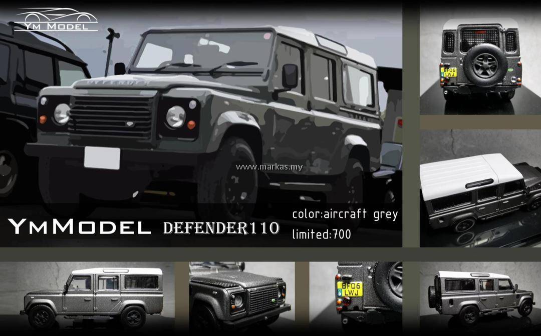 MASTER MODEL 1/64 LAND ROVER DEFENDER 110 AIRCRAFT GREY