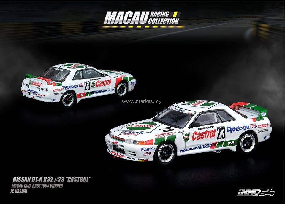 INNO MODELS INNO64 1/64 NISSAN GT-R R32 #23 "CASTROL"