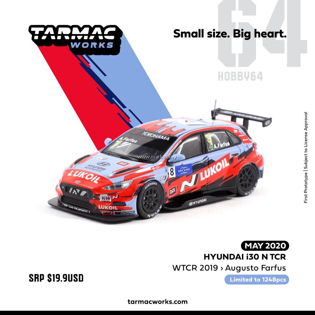(PO) TARMAC WORKS 1/64 HYUNDAI i30 N TCR WTCR 2019