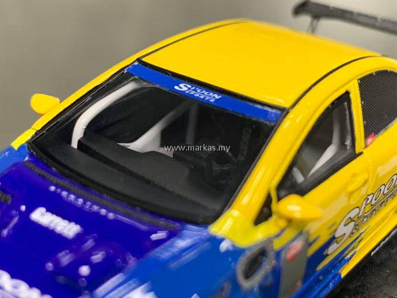 YM MODEL 1/64 HONDA CIVIC FD2R SPOON (MIDDLE SEAT)