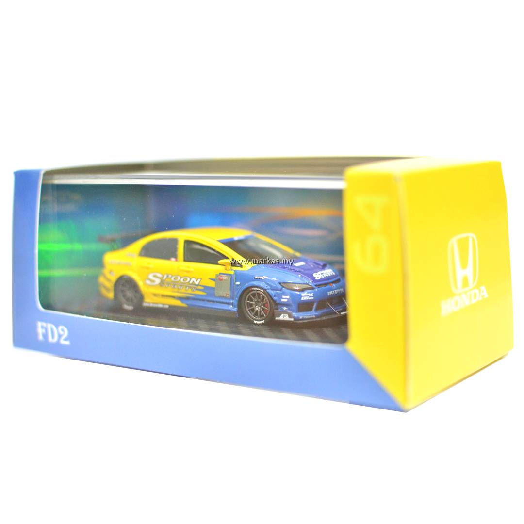 YM MODEL 1/64 HONDA CIVIC FD2R SPOON (MIDDLE SEAT)