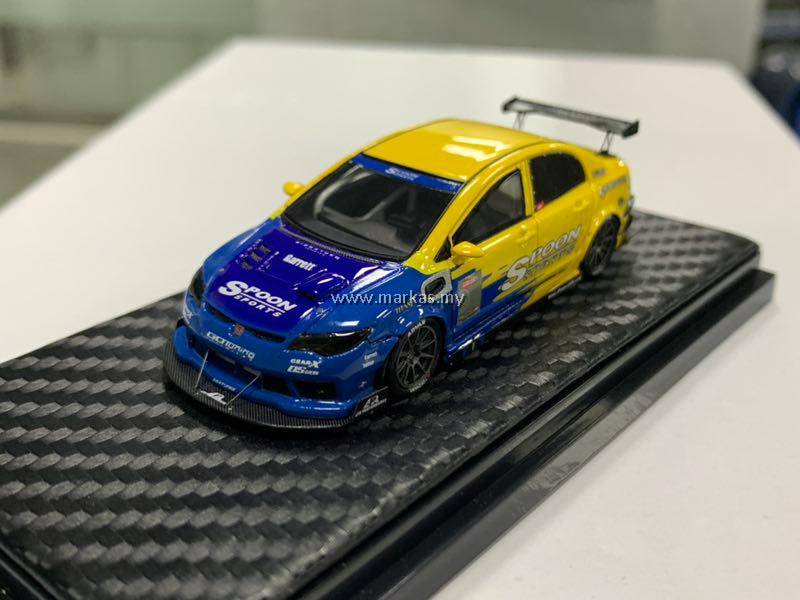 YM MODEL 1/64 HONDA CIVIC FD2R SPOON (MIDDLE SEAT)