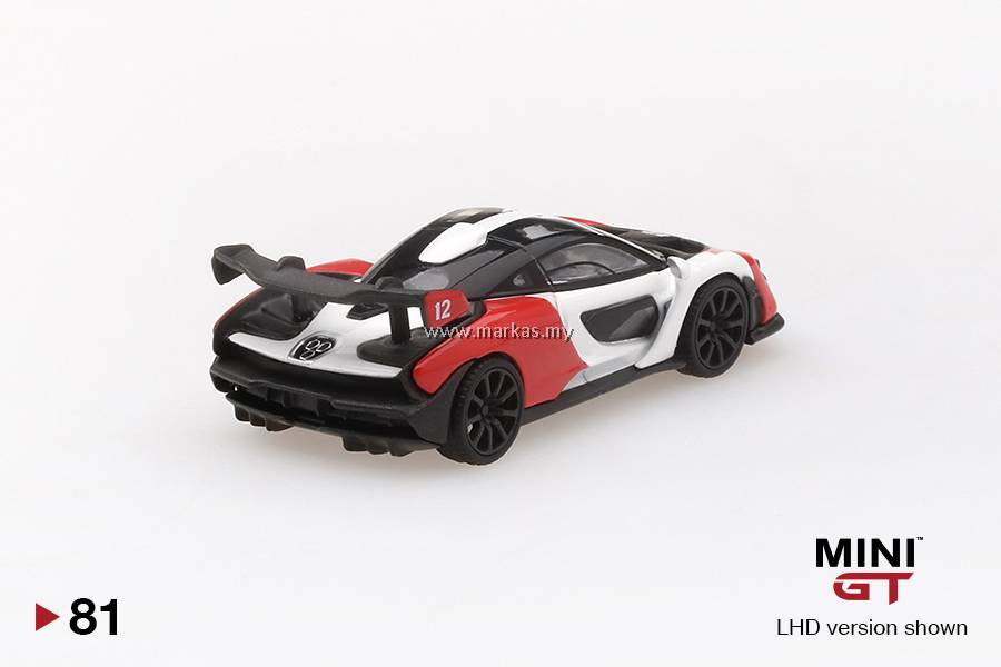 MINI GT 1/64 #81 MCLAREN SENNA ORANGE/WHITE (RHD)
