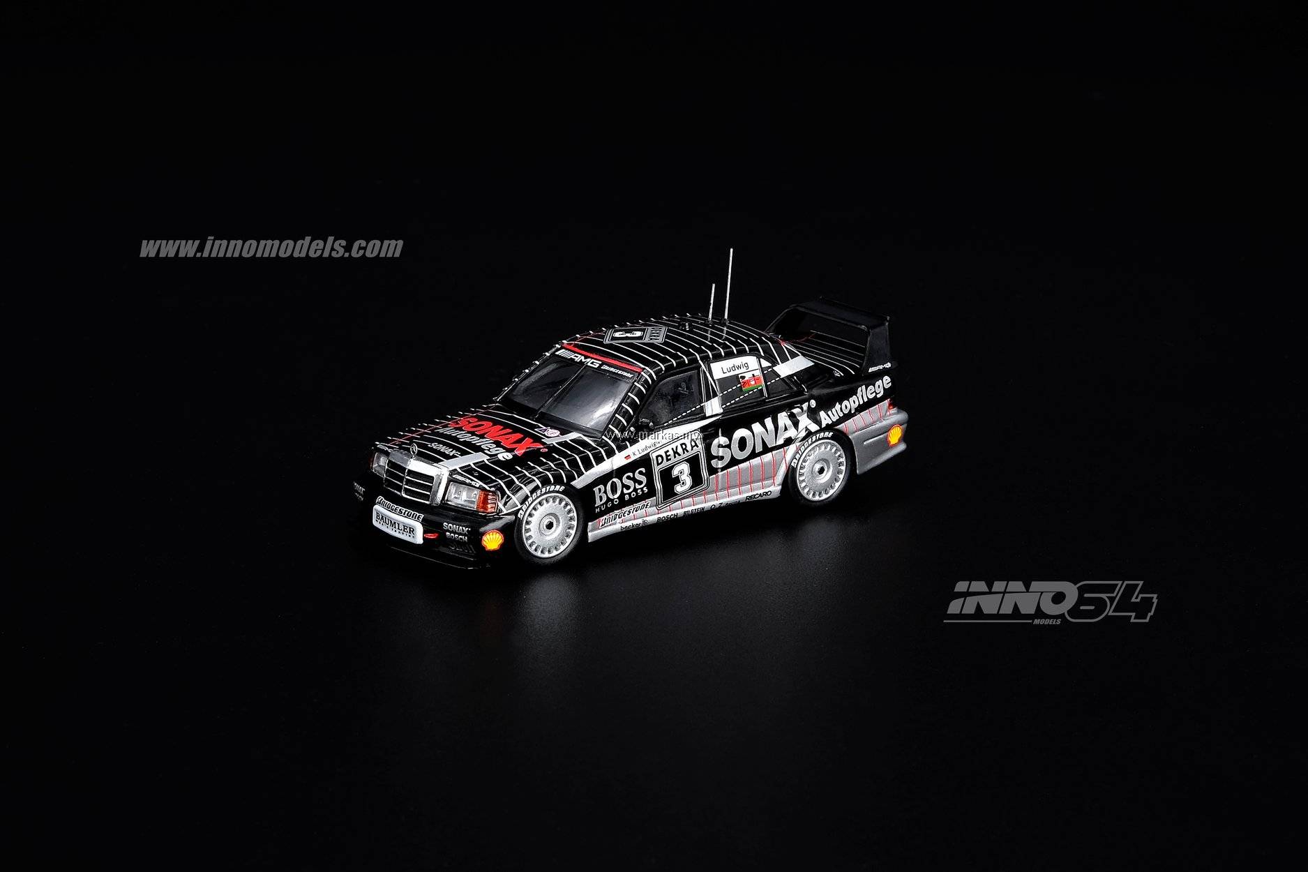 INNO MODELS INNO64 1/64 MERCEDES 190E EVO II #3 "BOSS /SONAX" DTM 1992