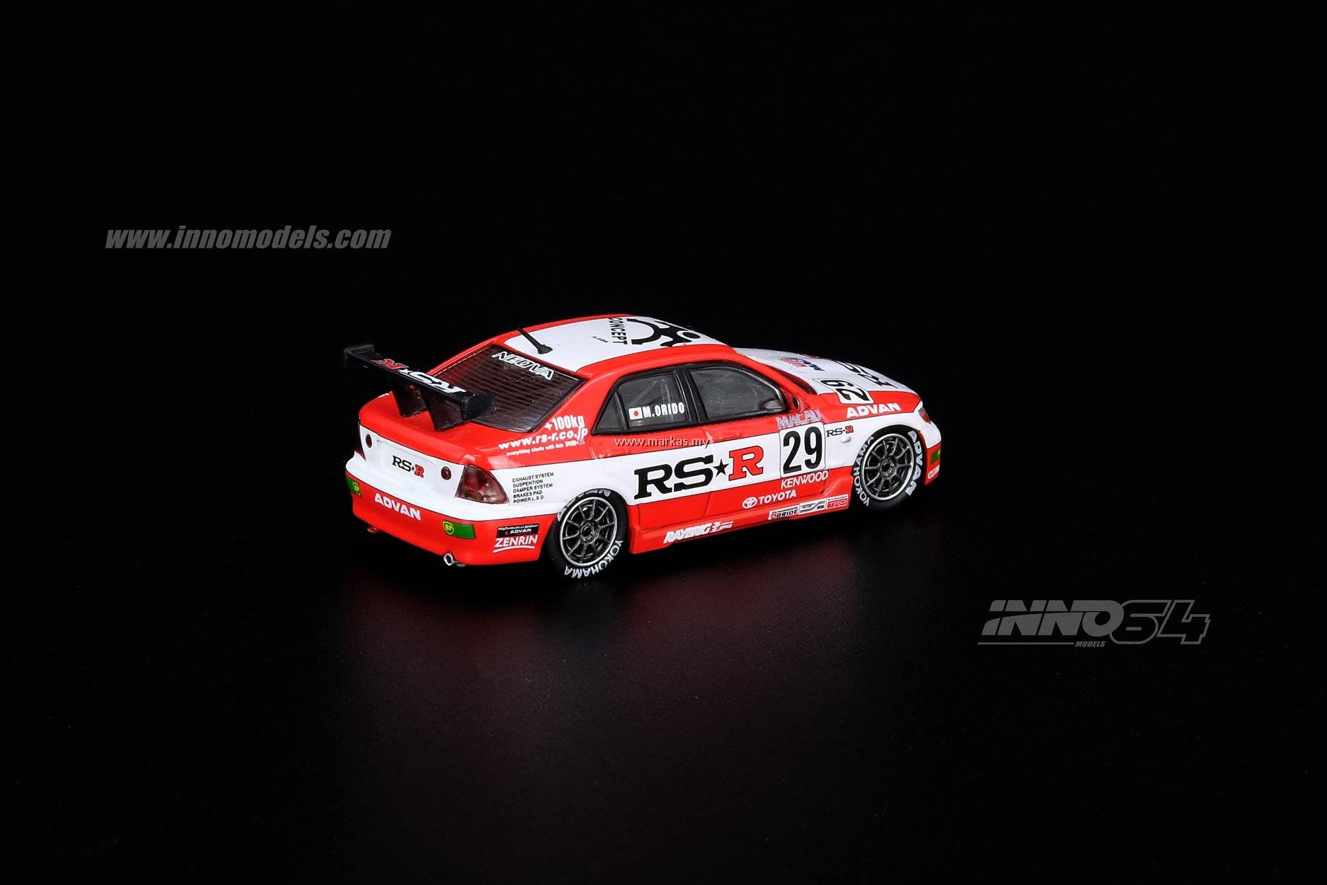 INNO MODELS INNO64 1/64 TOYOTA ALTEZZA #29 "TEAM RS*R" MACAU GP 2000