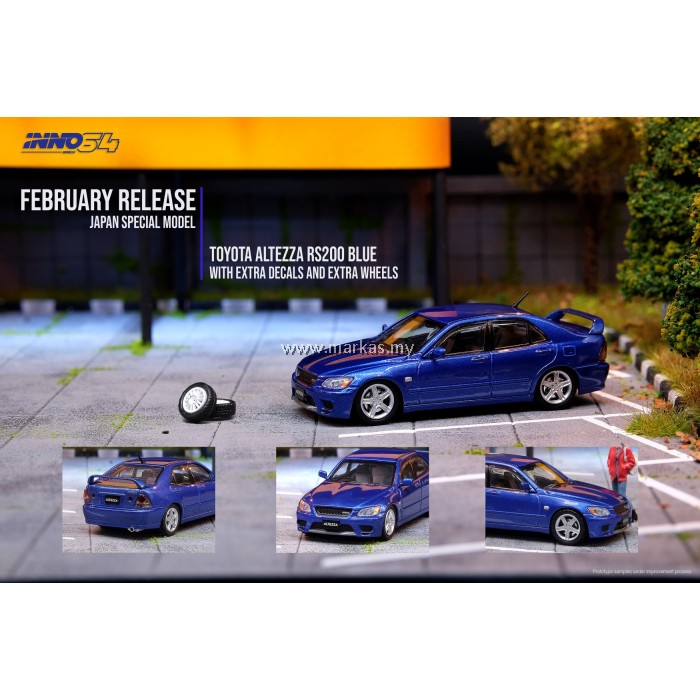 INNO MODELS INNO64 1/64 TOYOTA ALTEZZA RS200 BLUE *JAPAN SPECIAL EDITION