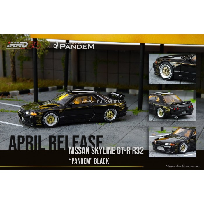 INNO MODELS INNO64 1/64 NISSAN SKYLINE GT-R R32 PANDEM BLACK