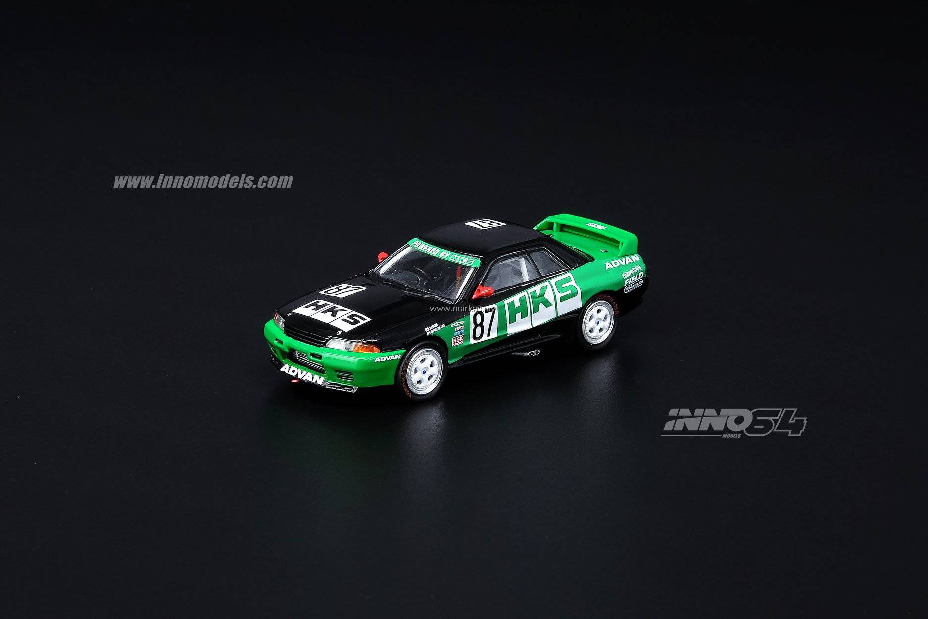 INNO MODELS INNO64 1/64 NISSAN SKYLINE GT-R R32 #87 HKS JTC 1992