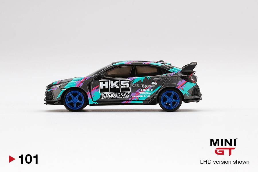 MINI GT 1/64 #101 HONDA CIVIC TYPE R (FK8) HKS 2018 TIME ATTACK