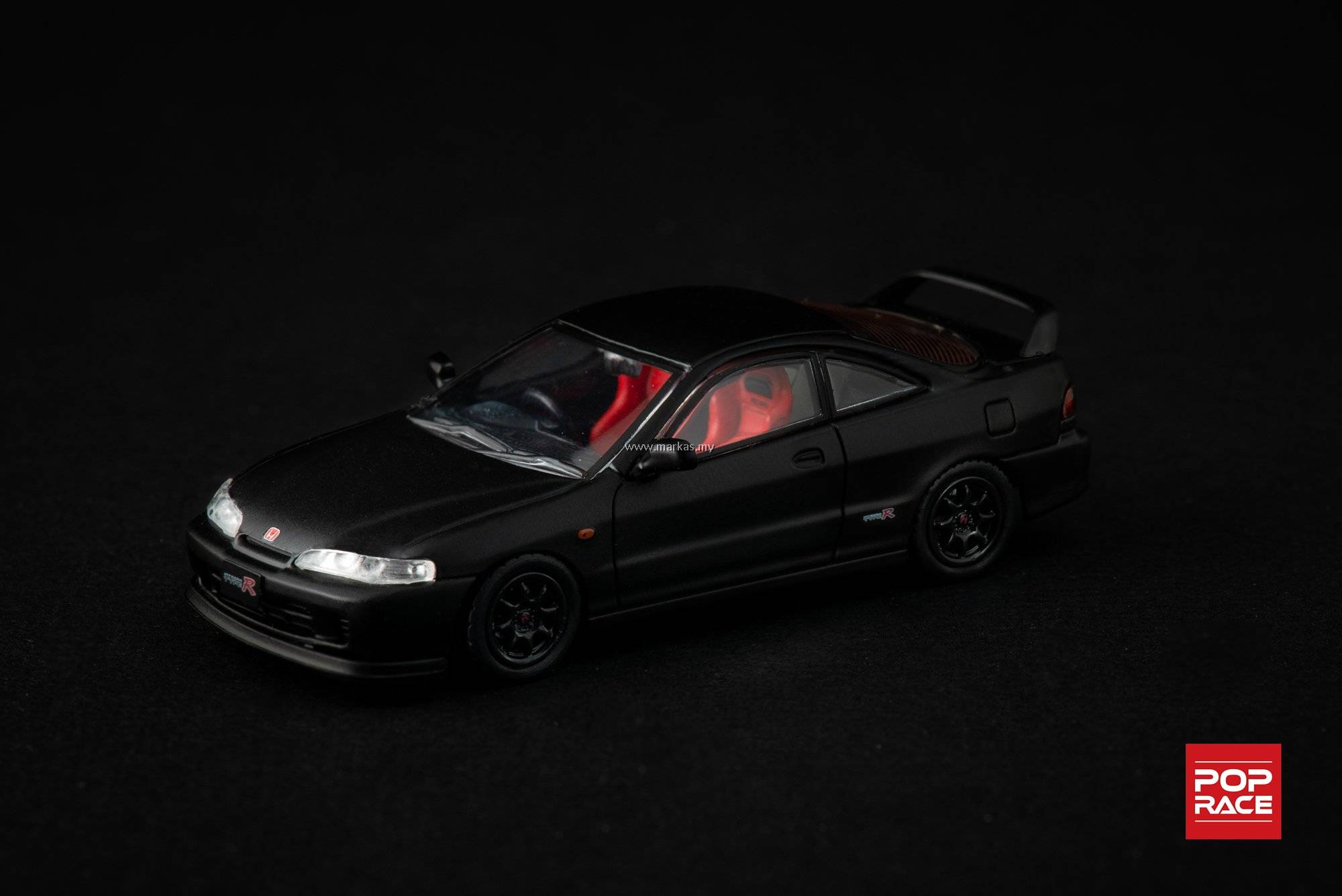 (PO) INNO MODELS INNO64 X POP RACE 1/64 HONDA INTEGRA DC2 TYPE R MATT BLACK