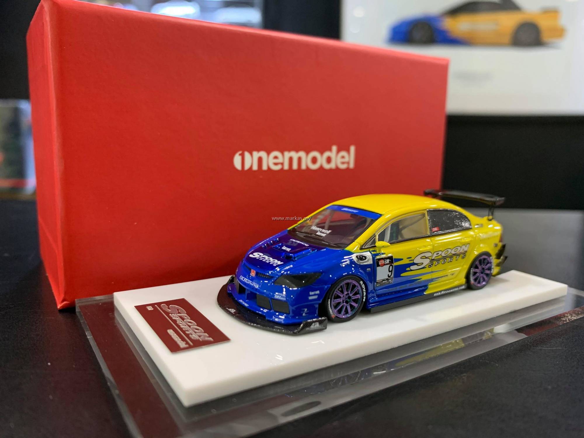 ONE MODEL HIGH END RESIN 1/64 HONDA FD2 SPOON RACING VERSION