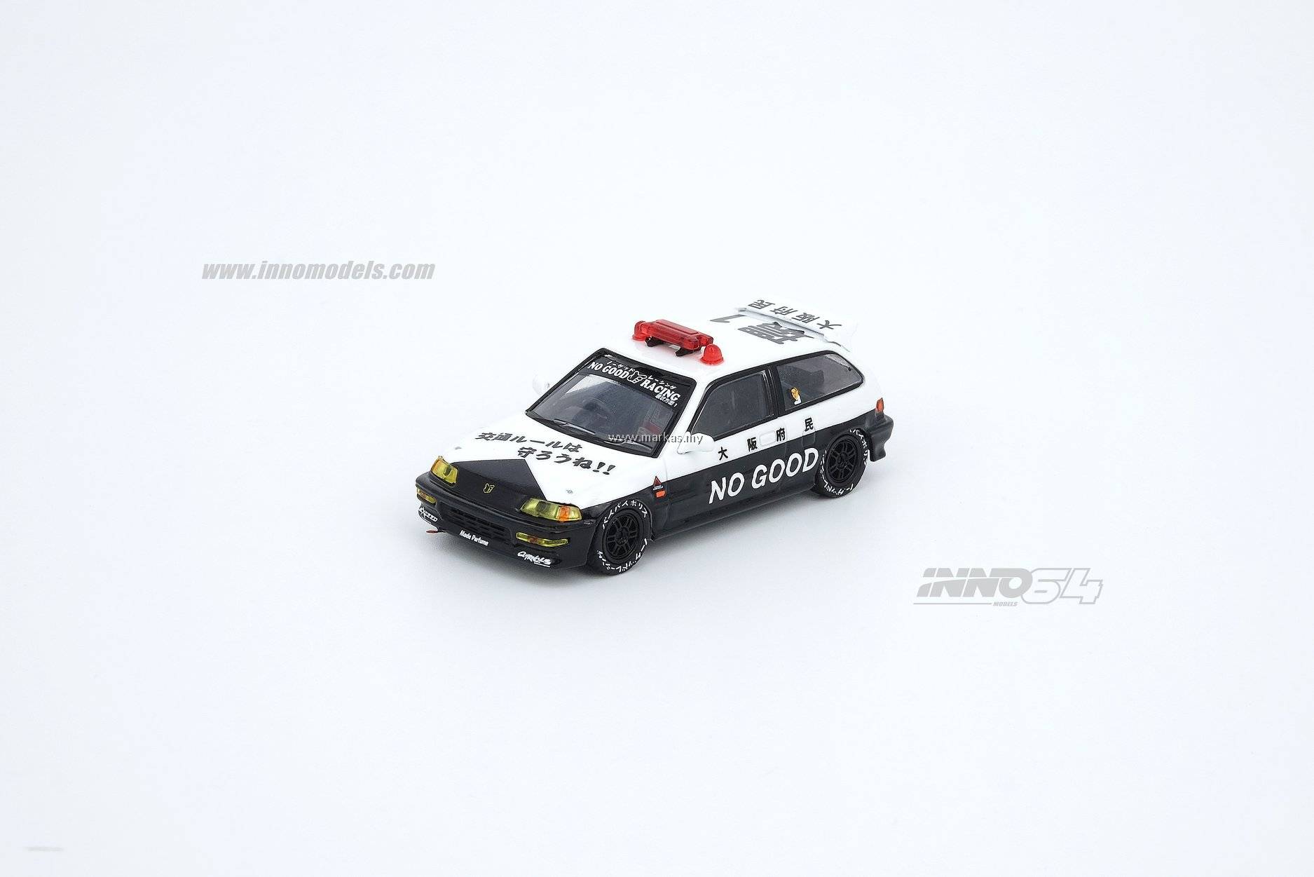 INNO MODELS INNO64 1/64 HONDA CIVIC EF9 KANJO STYLE BYE BYE POLICE ...