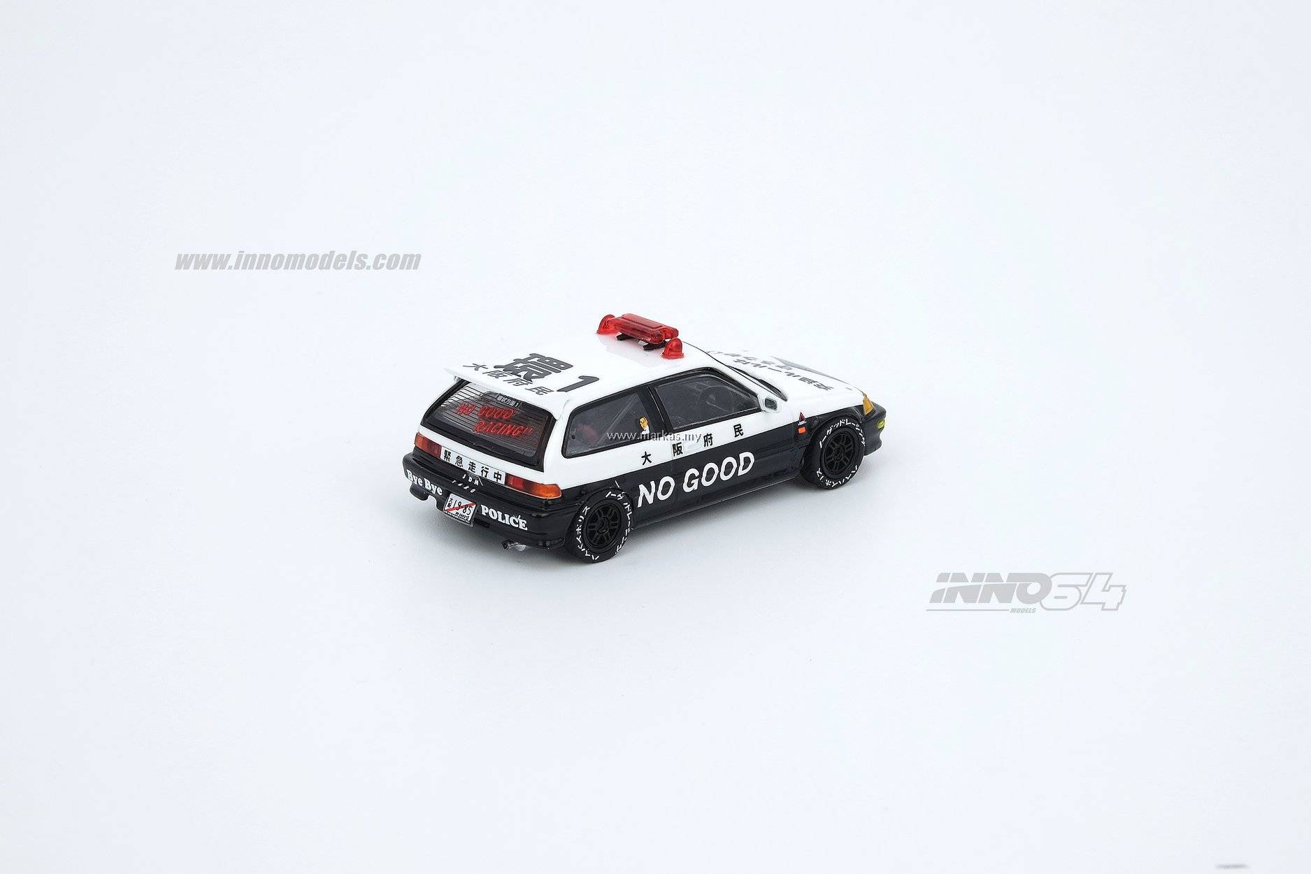 INNO MODELS INNO64 1/64 HONDA CIVIC EF9 KANJO STYLE BYE BYE POLICE ...