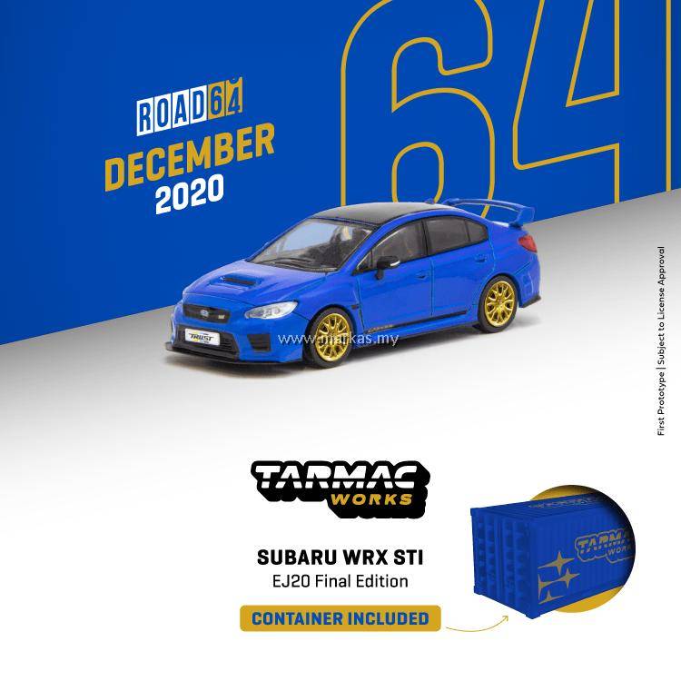 (PO) TARMAC WORKS ROAD64 1/64 SUBARU WRX STI EJ20 FINAL EDITION (S208 ...