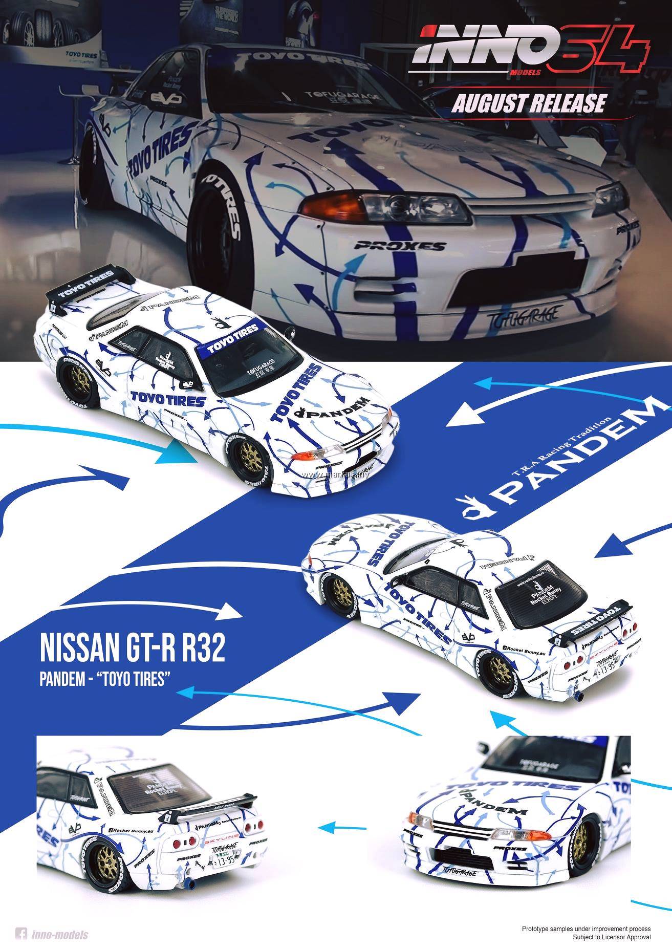 INNO MODELS INNO64 1/64 NISSAN SKYLINE GT-R R32 ROCKET BUNNY - PANDEM ...