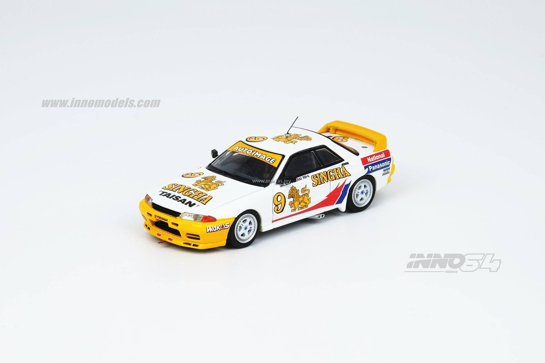 INNO MODELS INNO64 1/64 NISSAN SKYLINE GT-R R32 #9 SINGHA NATIONAL ...