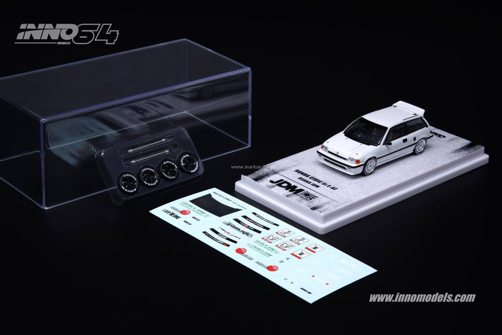 INNO MODELS INNO64 1/64 HONDA CIVIC SI E-AT OSAKA JDM COLLECTION WITH ...