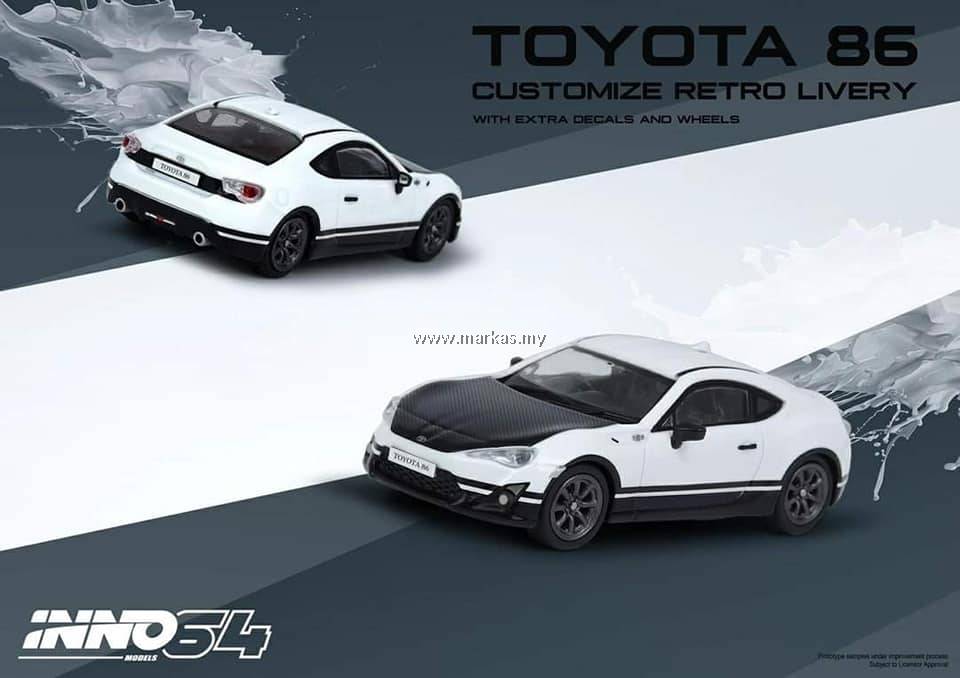INNO MODELS INNO64 1/64 TOYOTA 86 CUSTOMIZE RETRO LIVERY