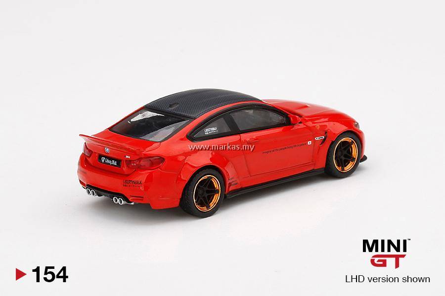 MINI GT 1/64 #154 LB WORKS BMW M4 RED WITH COPPER WHEEL