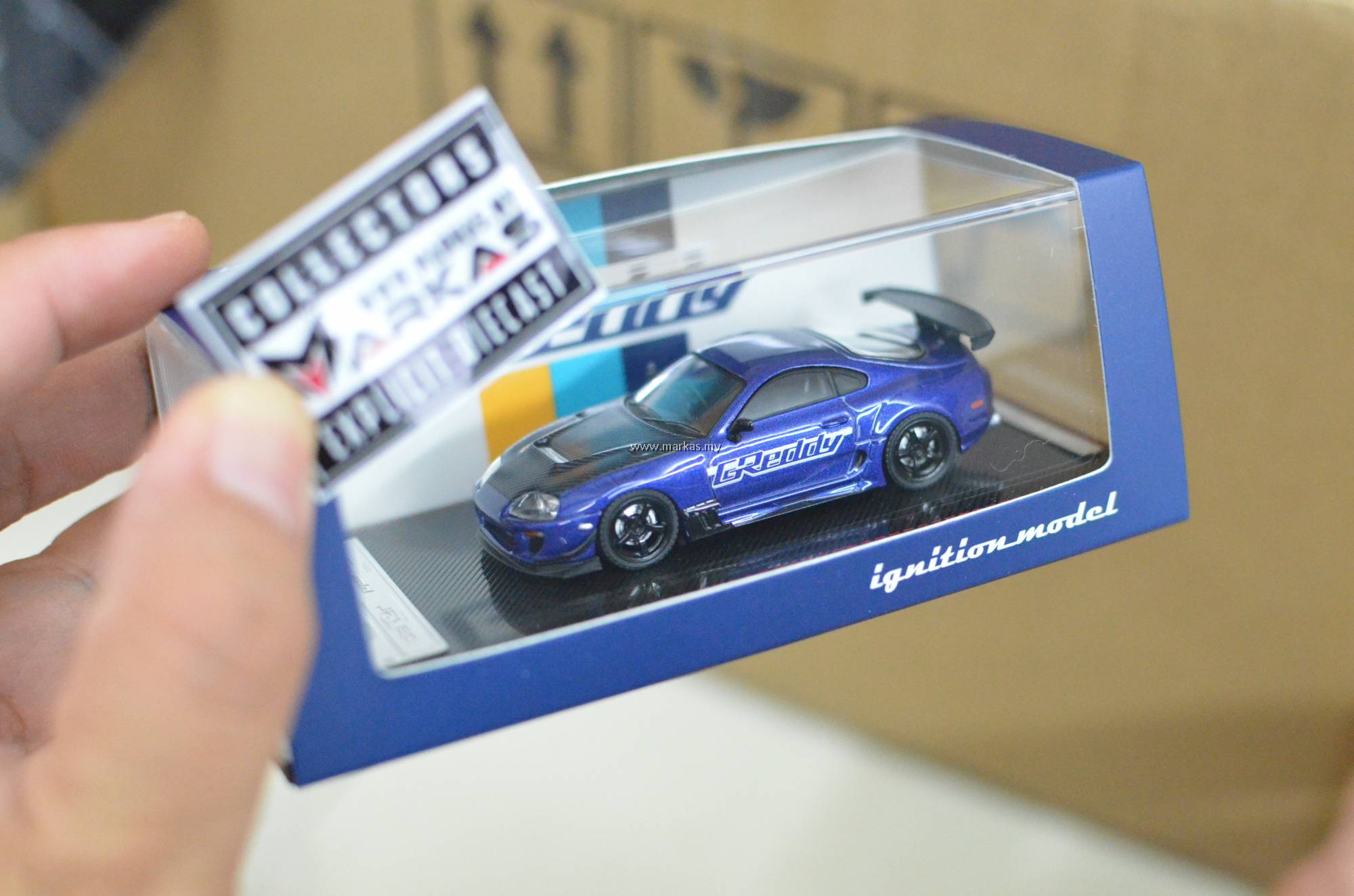 IGNITION MODEL 1/64 IG2239 TOYOTA SUPRA (JZA80) RZ BLUE METALLIC GREDDY ...