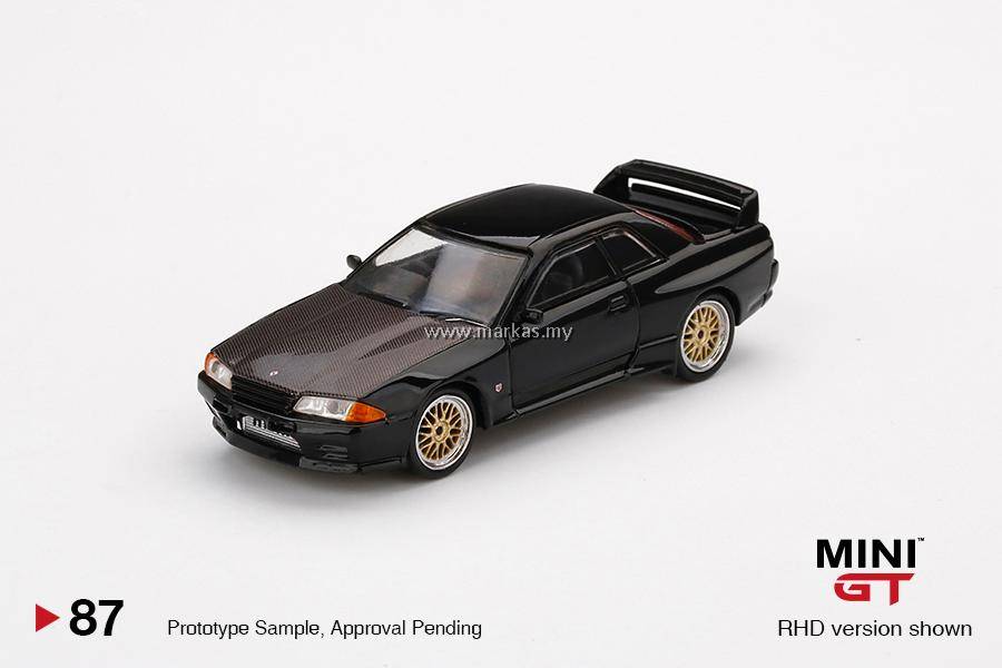 MINI GT 1/64 #87 NISSAN GT-R R32 BLACK WITH BBS LM WHEEL