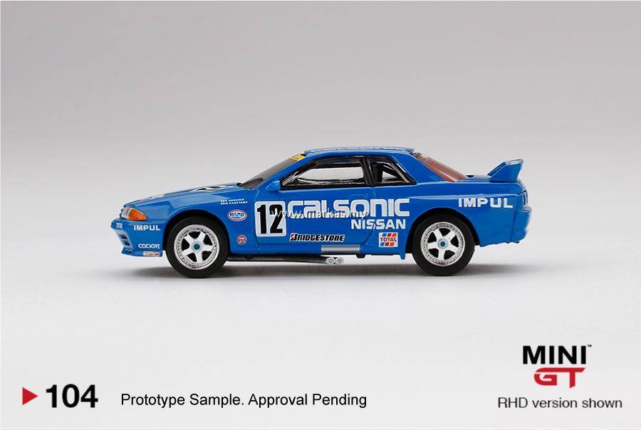 MINI GT 1/64 #104 NISSAN SKYLINE GT-R R32 GR.A #12 CALSONIC 1993 JAPAN ...