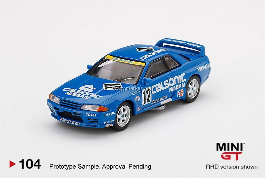 MINI GT 1/64 #104 NISSAN SKYLINE GT-R R32 GR.A #12 CALSONIC 1993 JAPAN ...
