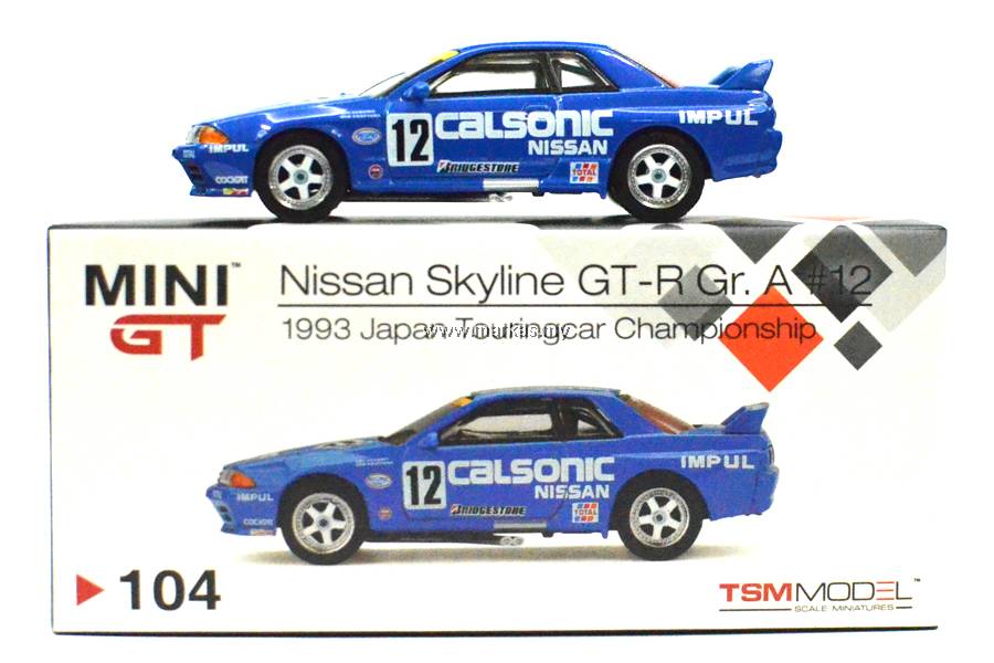 MINI GT 1/64 #104 NISSAN SKYLINE GT-R R32 GR.A #12 CALSONIC 1993 JAPAN ...